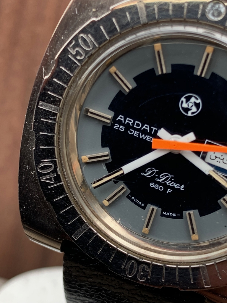 Ardath vintage 'skin diver' watch with arabic day function - VINTAGE ...