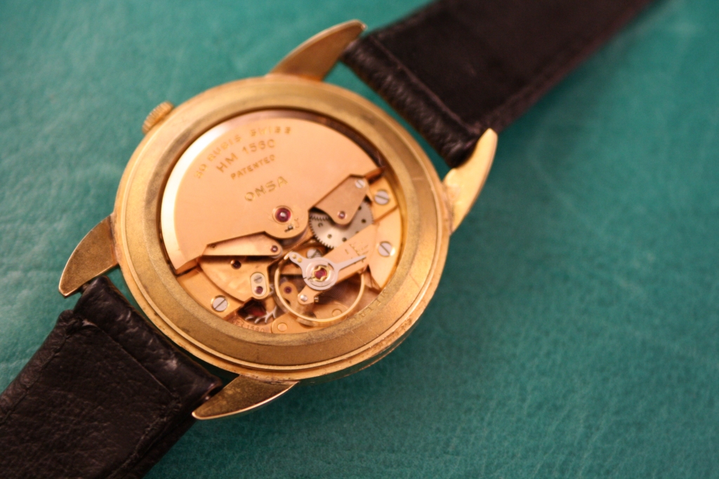 Onsa 35mm yellow gold 'Super Automatic' wristwatch circa 1950 - VINTAGE ...