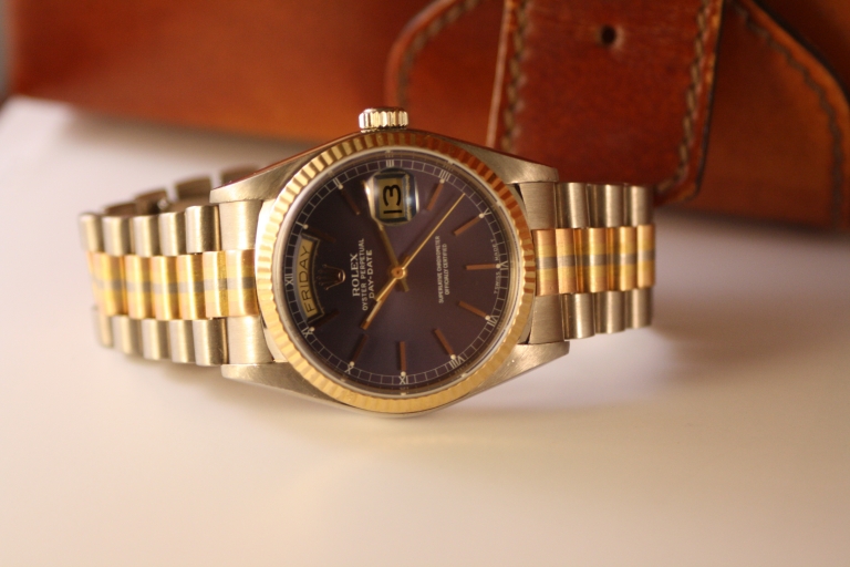 Rolex Tridor Day-Date ref 18039b with Purple dial from 1987 - VINTAGE ...