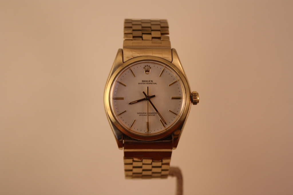 Rolex 1005 Oyster Perpetual 9ct gold Brick Bracelet from 1962 - VINTAGE ...