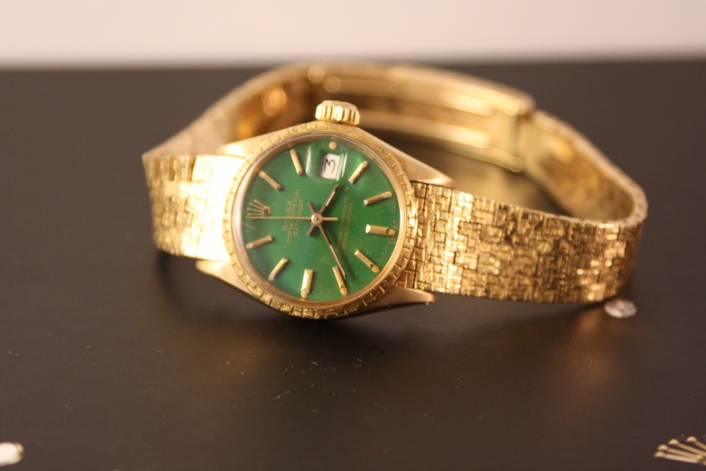 Ladies Rolex stella dial Green 28mm circa 1975 - VINTAGE TIMES AMSTERDAM