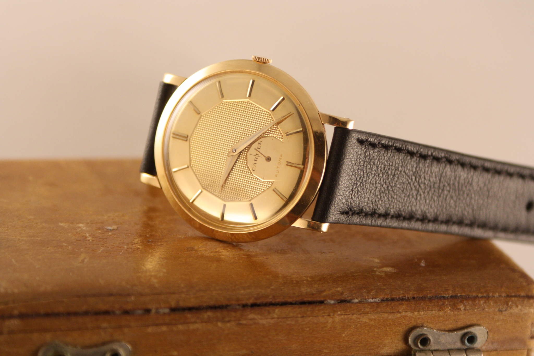 Cartier signed and retailed Movado gold wristwatch - VINTAGE TIMES ...