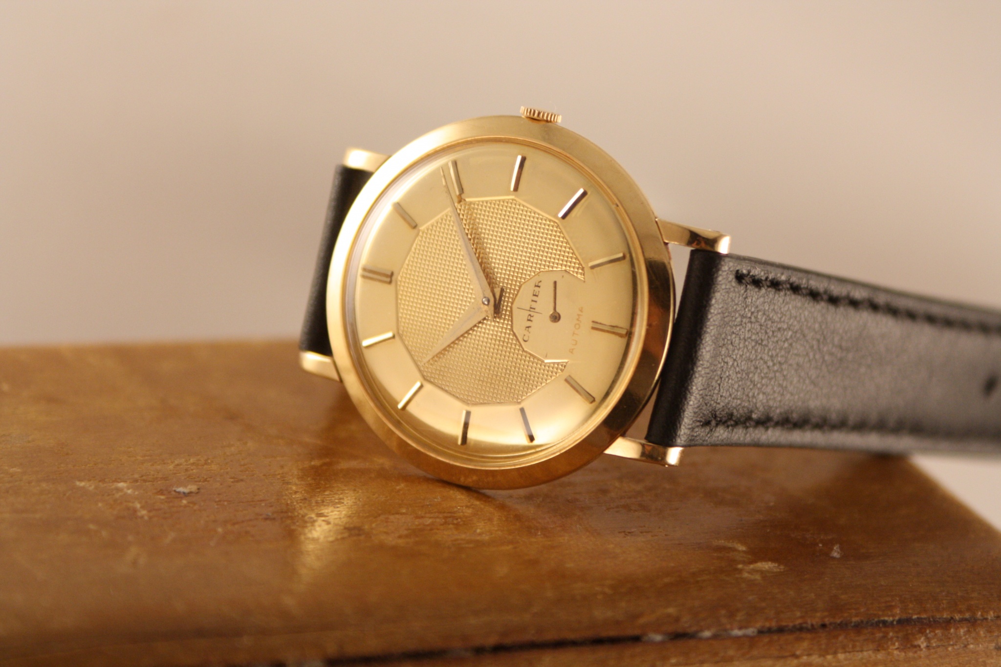 Cartier signed and retailed Movado gold wristwatch - VINTAGE TIMES ...