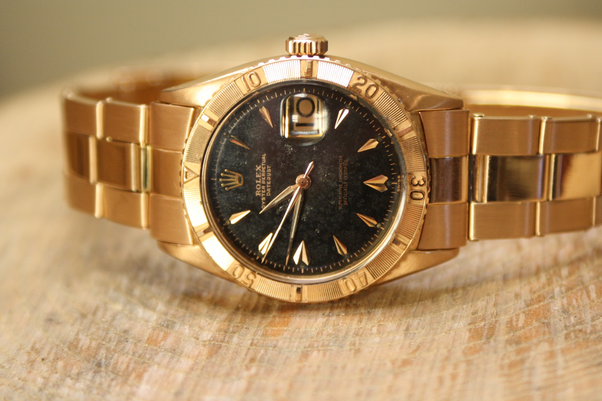 Rolex 6609 Rose Gold Turn o Graph Thunderbird circa 1956 - VINTAGE ...