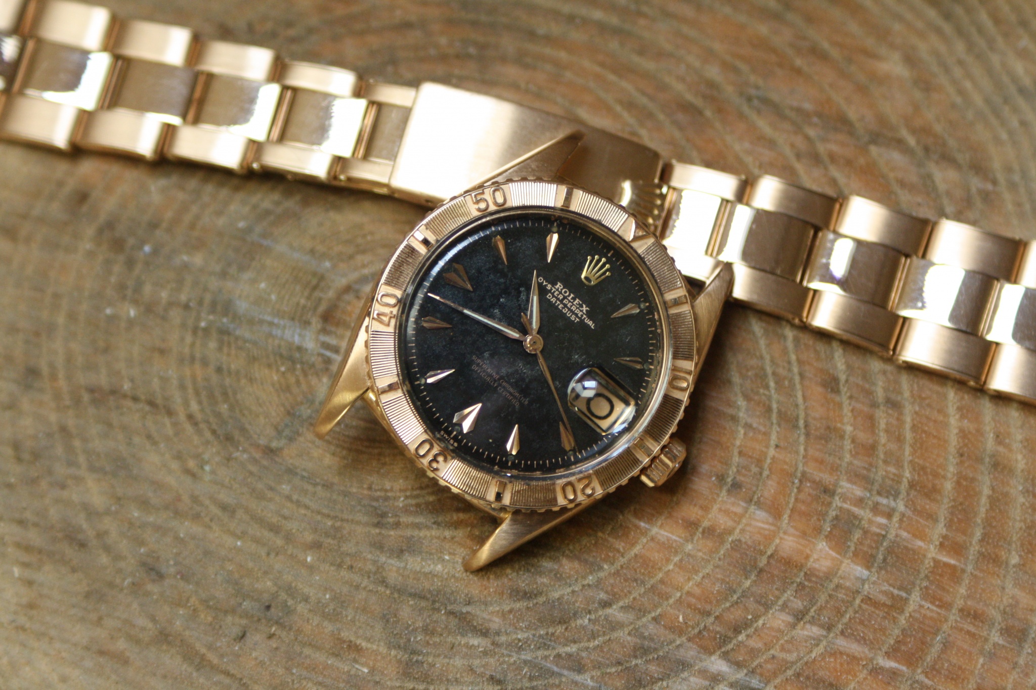 Rolex 6609 Rose Gold Turn o Graph Thunderbird circa 1956 - VINTAGE ...