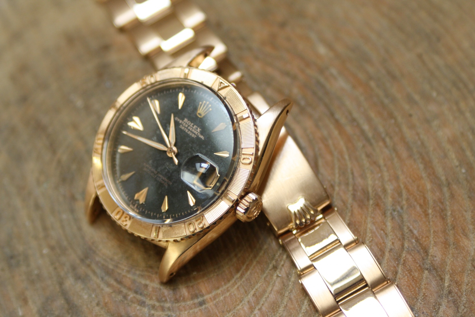 Rolex 6609 Rose Gold Turn o Graph Thunderbird circa 1956 - VINTAGE ...