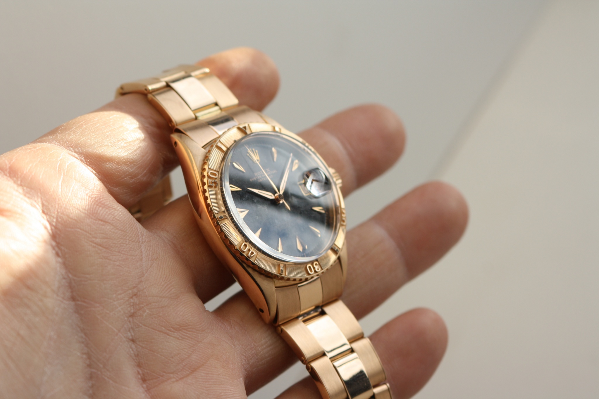Rolex 6609 Rose Gold Turn o Graph Thunderbird circa 1956 - VINTAGE ...
