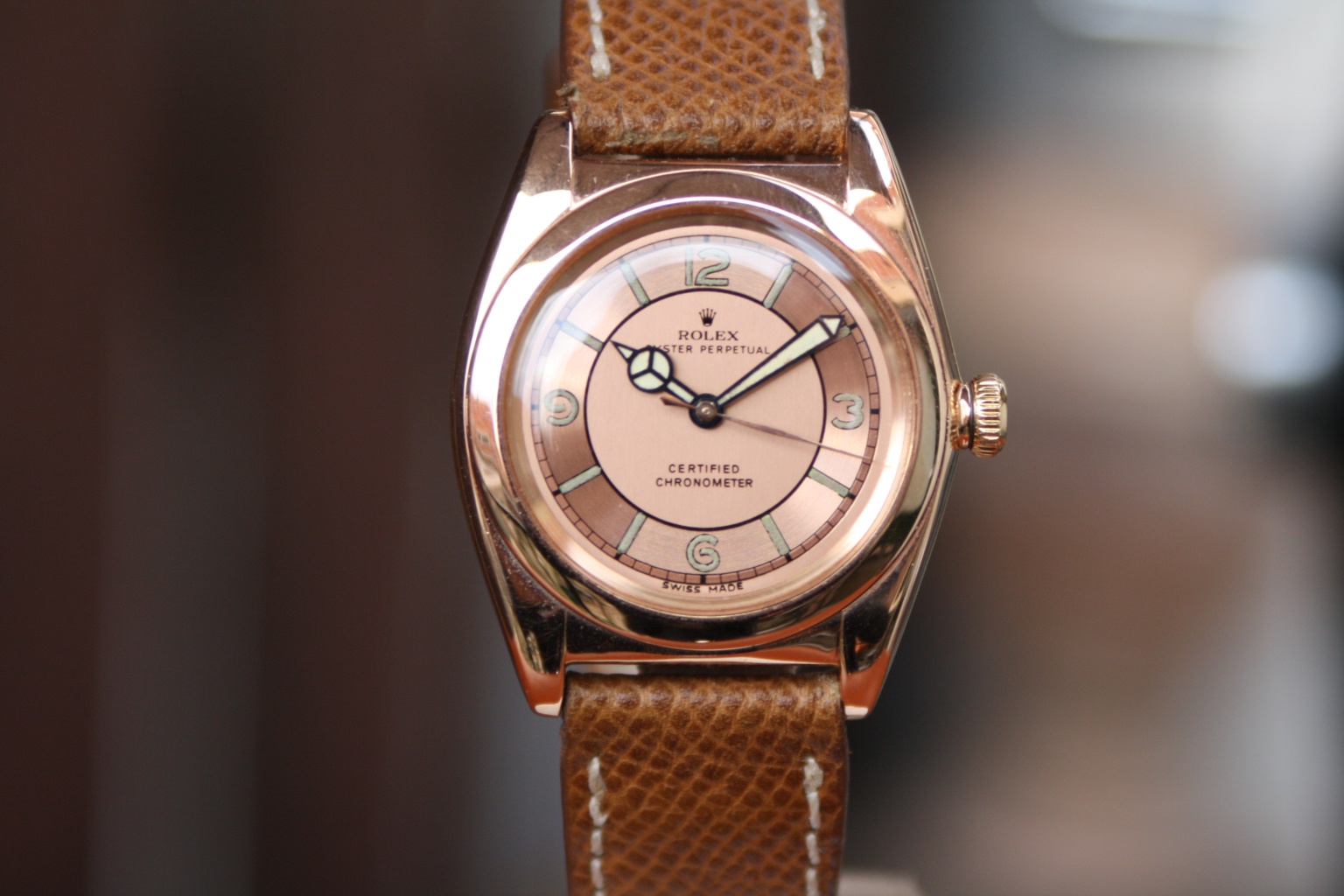 Rolex Bubbleback rose gold 31mm reference 3131 from the 1940's ...