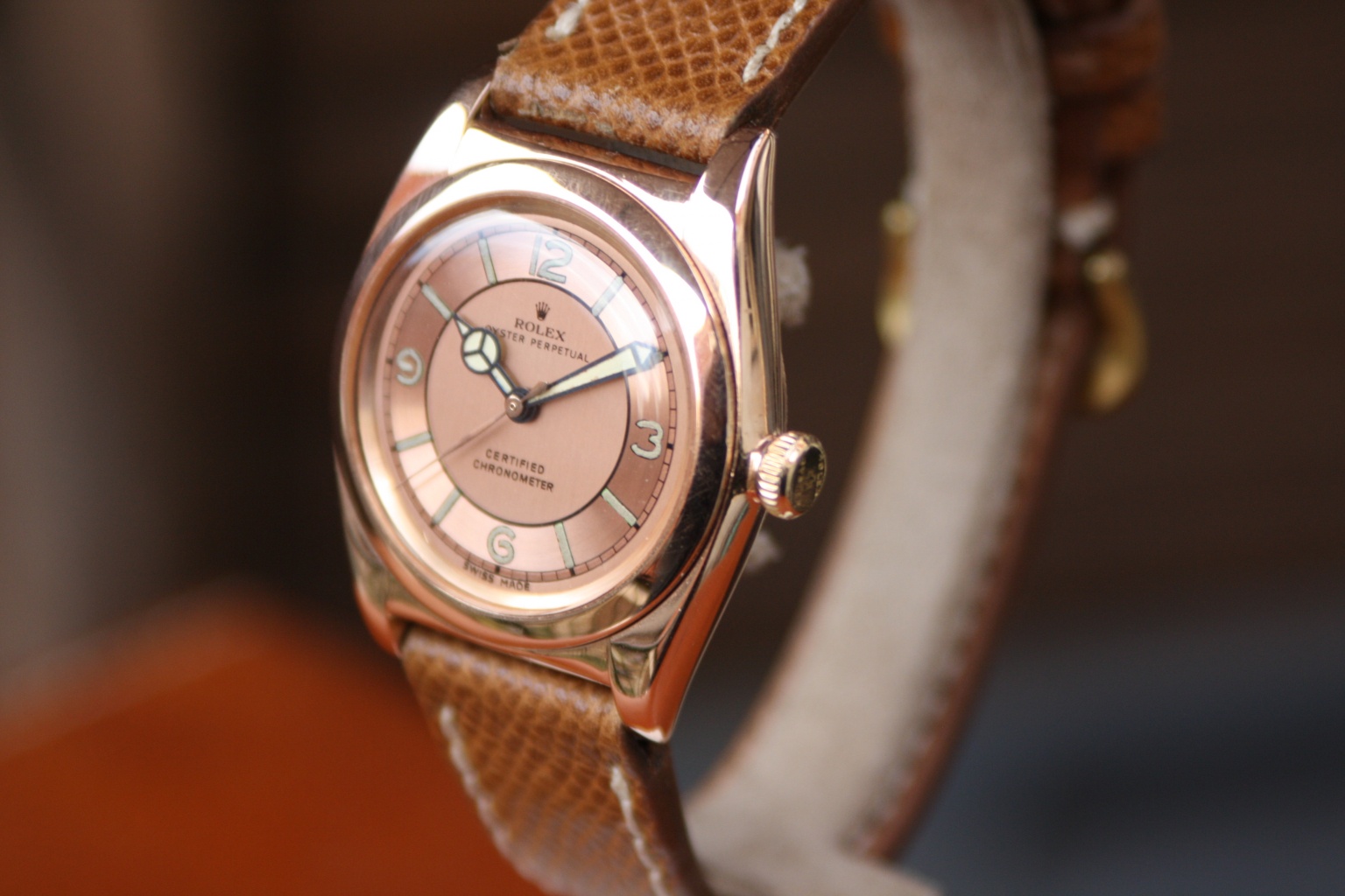 Rolex Bubbleback rose gold 31mm reference 3131 from the 1940's ...