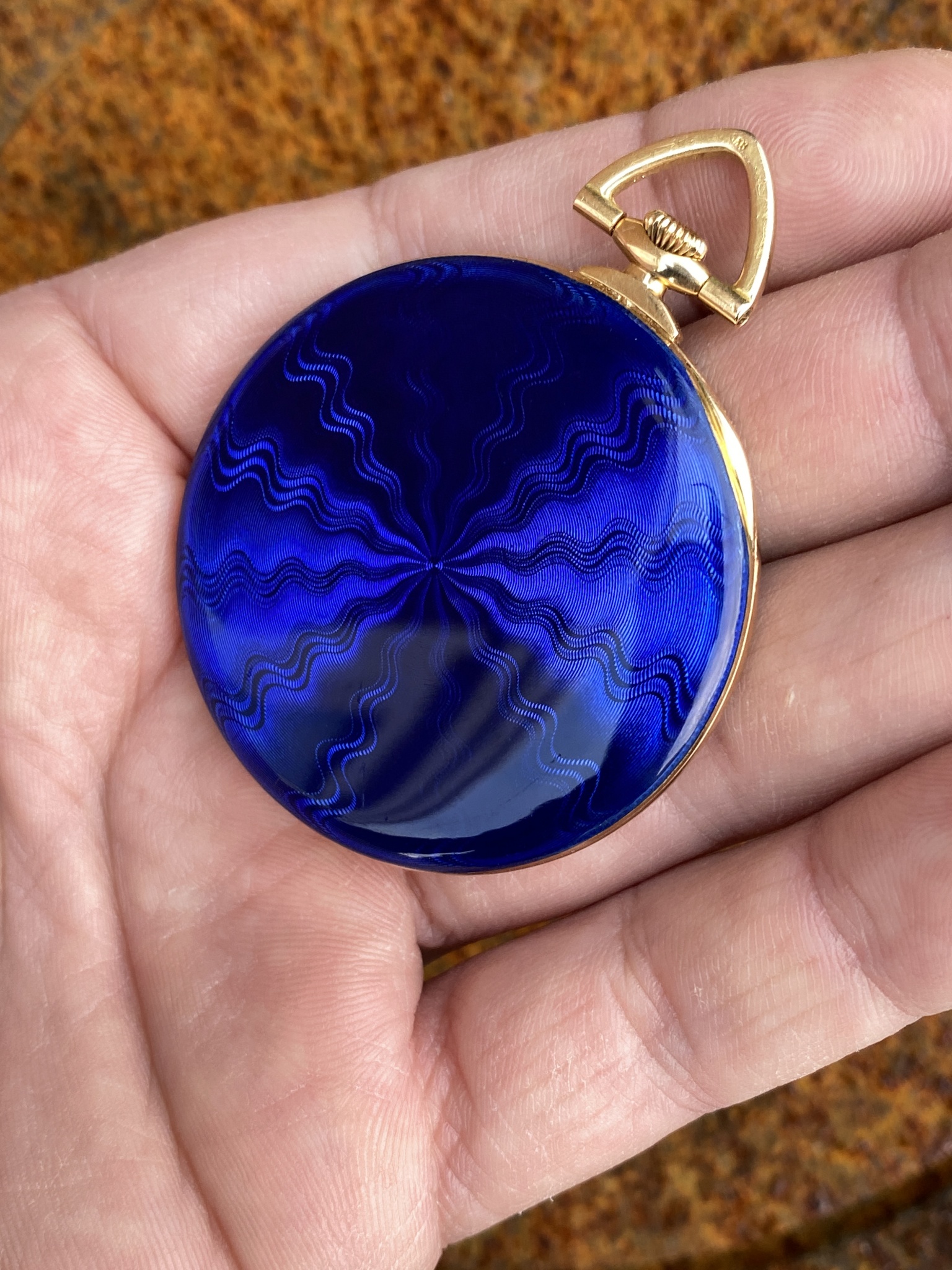 Jules Jurgensen rare Yellow Gold and Blue Enamel pocket watch circa ...