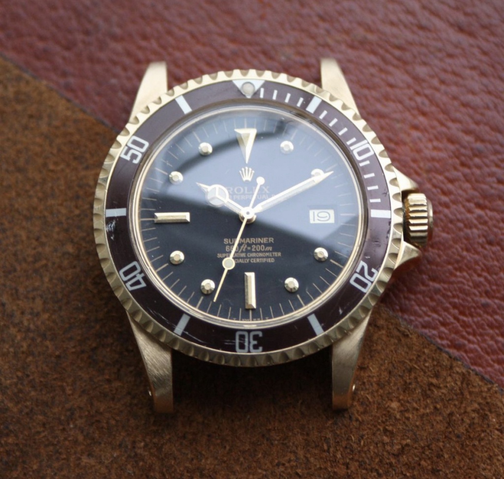 Rolex 1680/8 Submariner date black dial, brown bezel from the mid 1970 ...