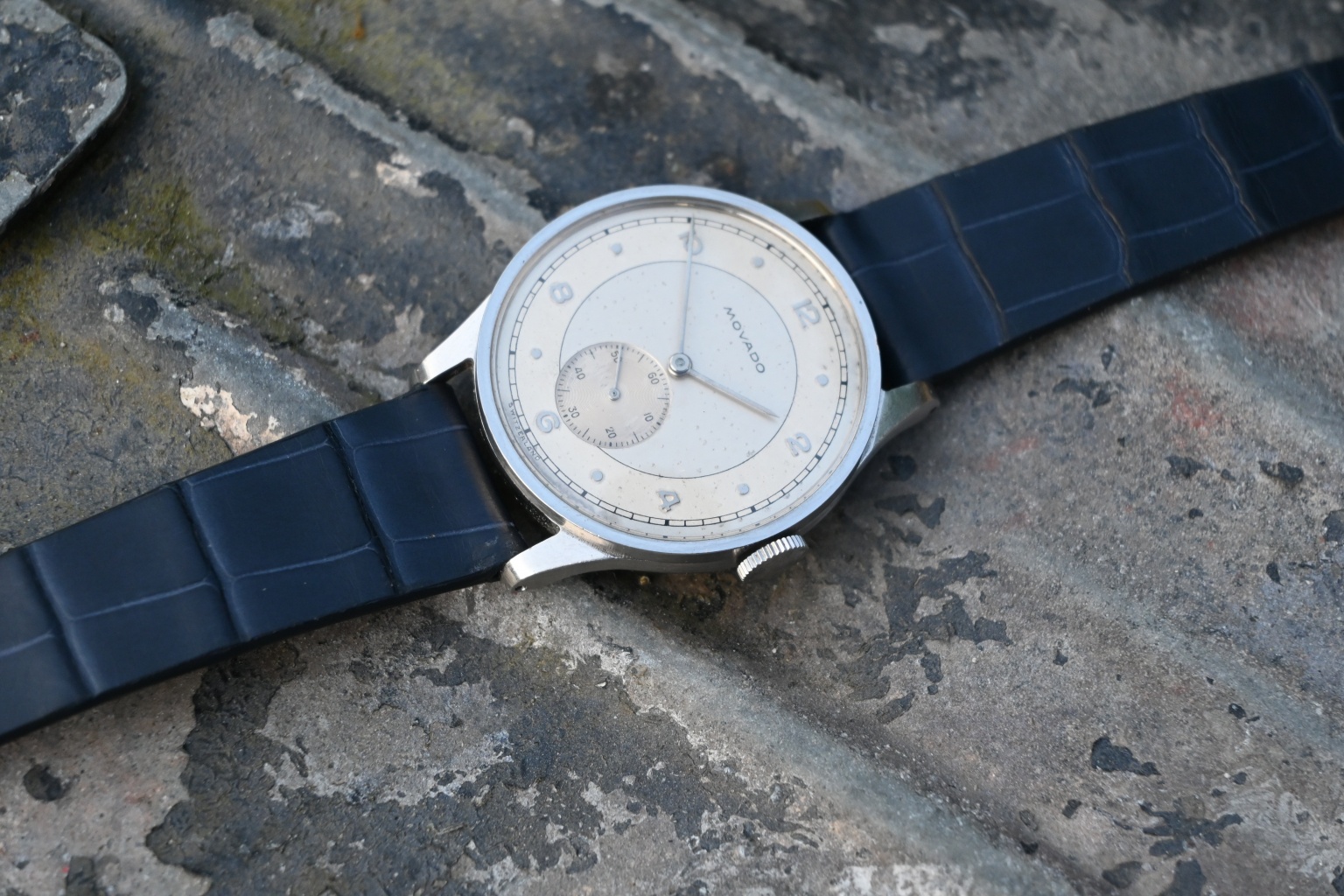 Movado 35mm stainless steel gents watch from the 1940’s - VINTAGE TIMES ...