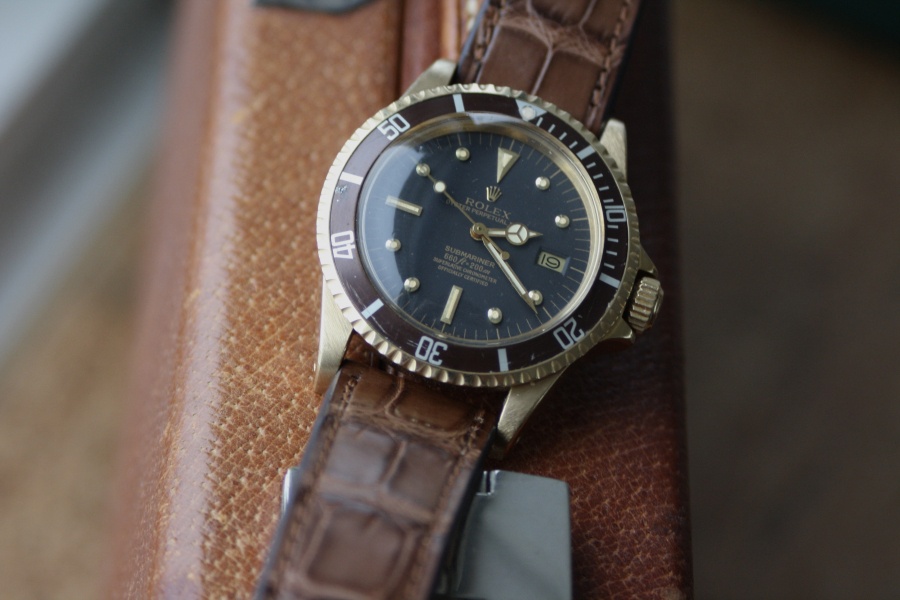 Rolex 1680/8 Submariner date black dial, brown bezel from the mid 1970 ...