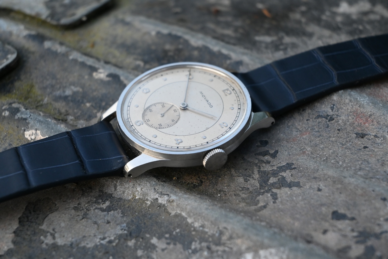 Movado 35mm stainless steel gents watch from the 1940’s - VINTAGE TIMES ...