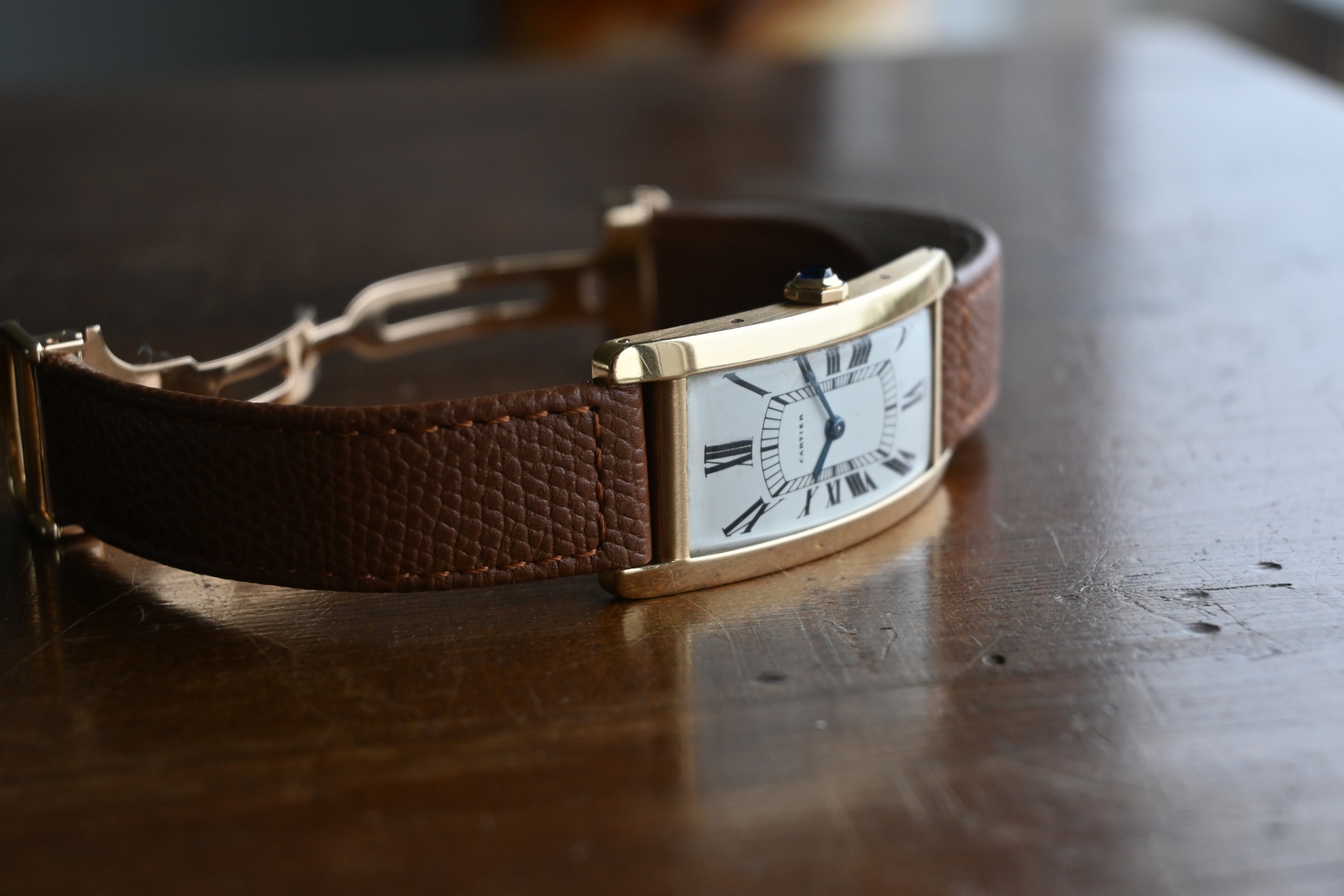 Cartier Cintrée 9-ligne Grande Tank Cintrée from 1965 in yellow gold ...