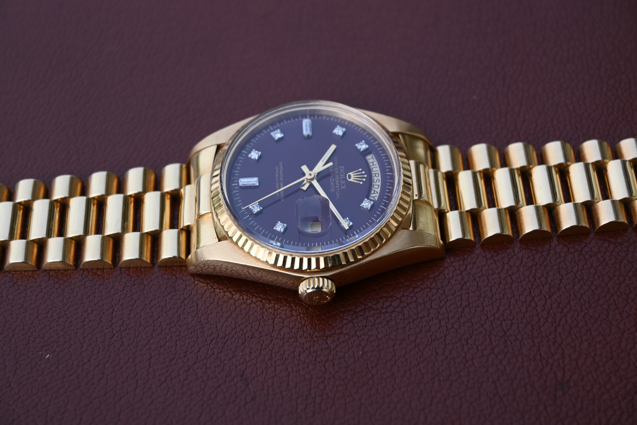 Rolex Stella Dial 'Oxblood Red' Diamonds ref 1803 from the 1970's ...