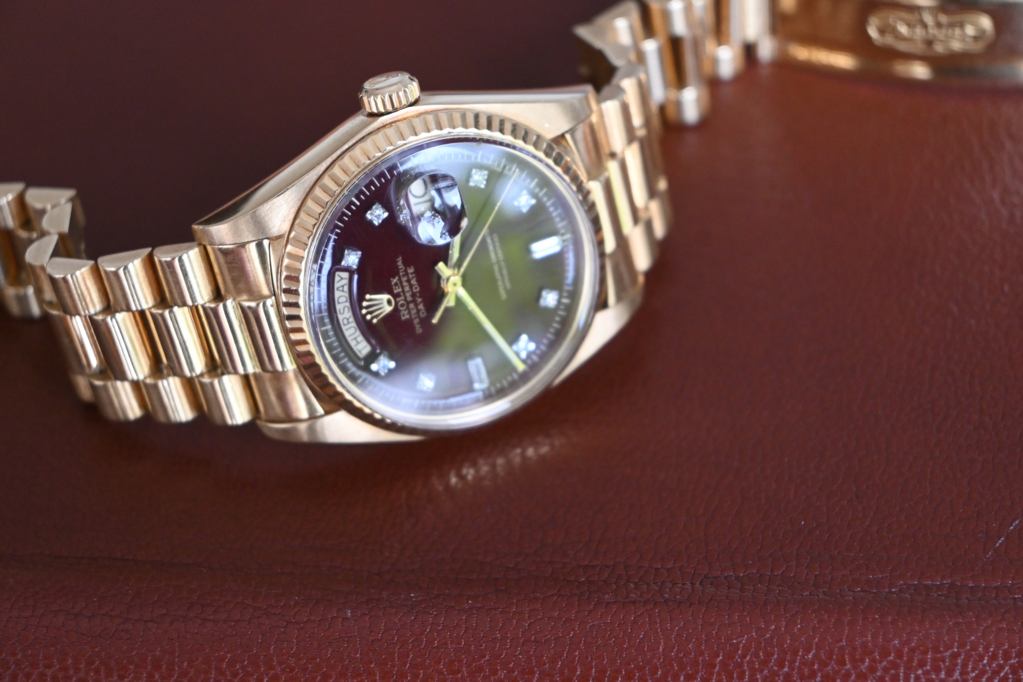 Rolex Stella Dial 'Oxblood Red' Diamonds ref 1803 from the 1970's ...